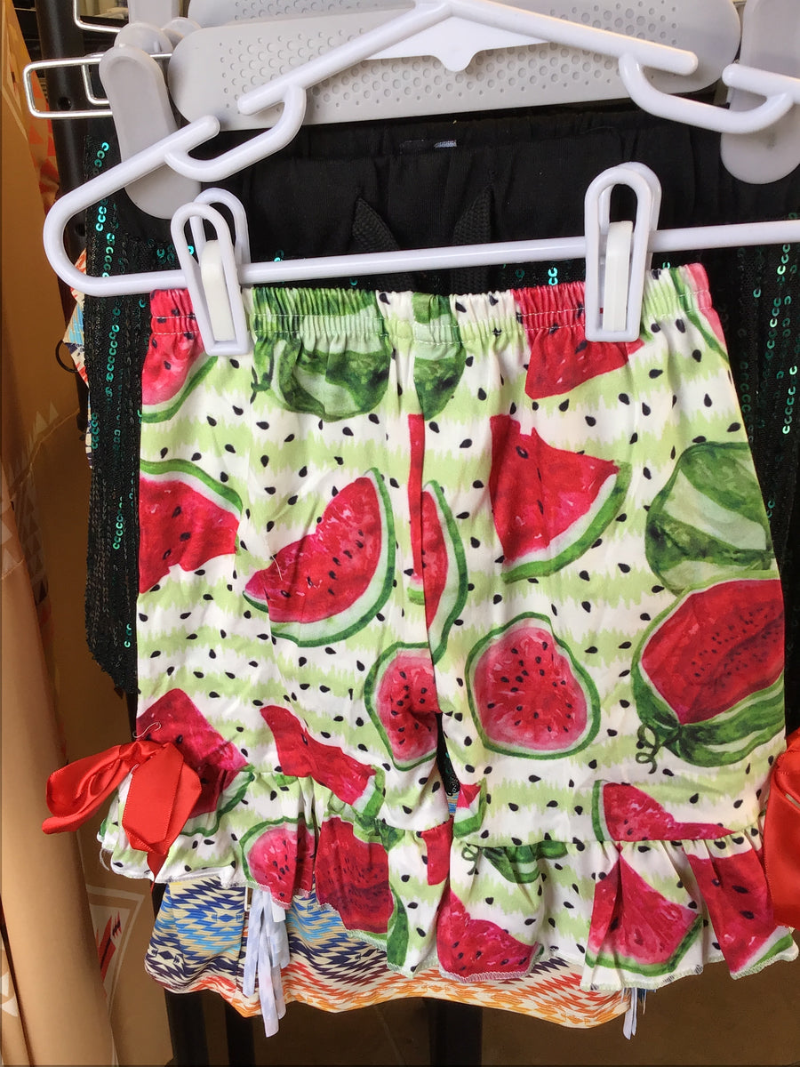 Watermelon Ruffle Bells with Bows – Rustic Cactus Family Western Boutique