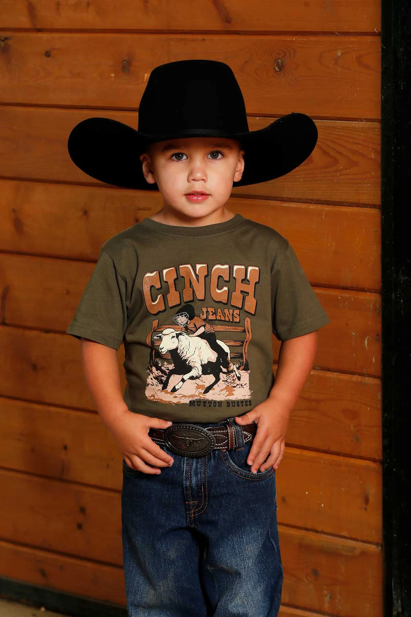 Kids Cinch Jeans Mutton Buster T-Shirt – Rustic Cactus Family Western ...