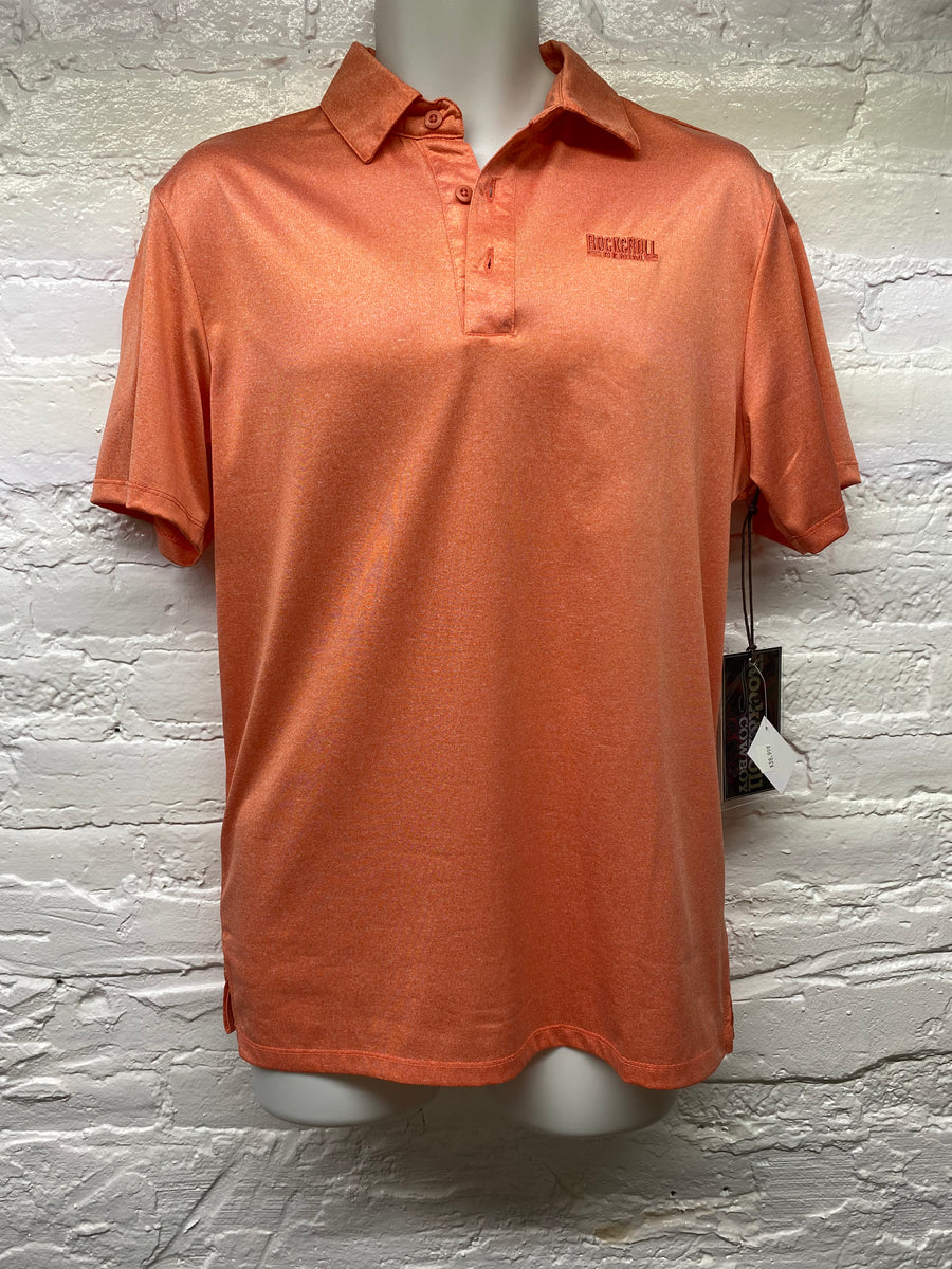 Orange Rock & Roll Denim Polo – Rustic Cactus Family Western Boutique